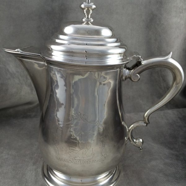 Boston Silver Covered Pitcher by Benjamin Burt Circa 1780