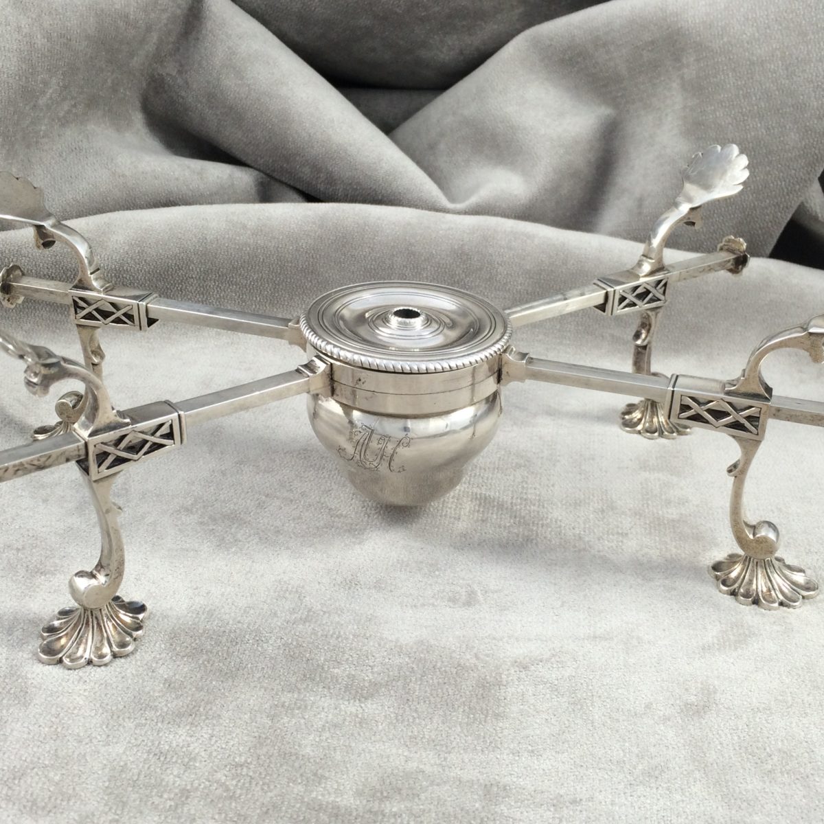 Rare American Silver Dish Cross | Antique Silver Tableware